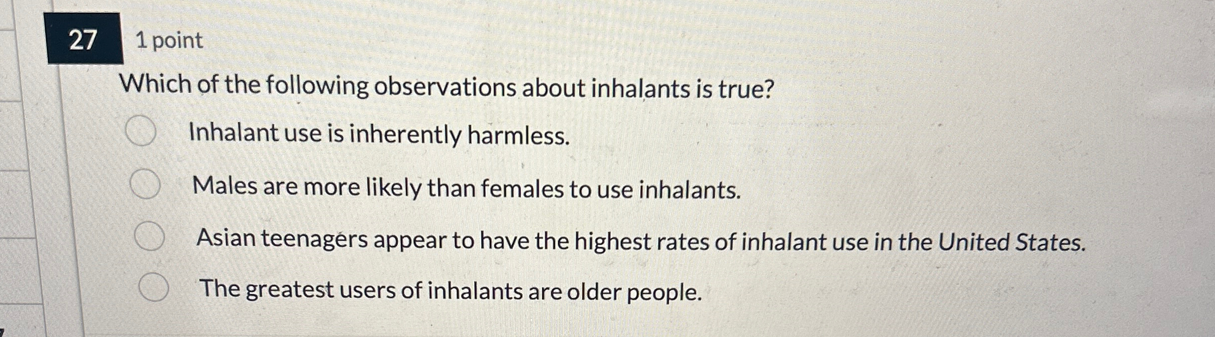 Solved 271 ﻿pointWhich of the following observations about | Chegg.com