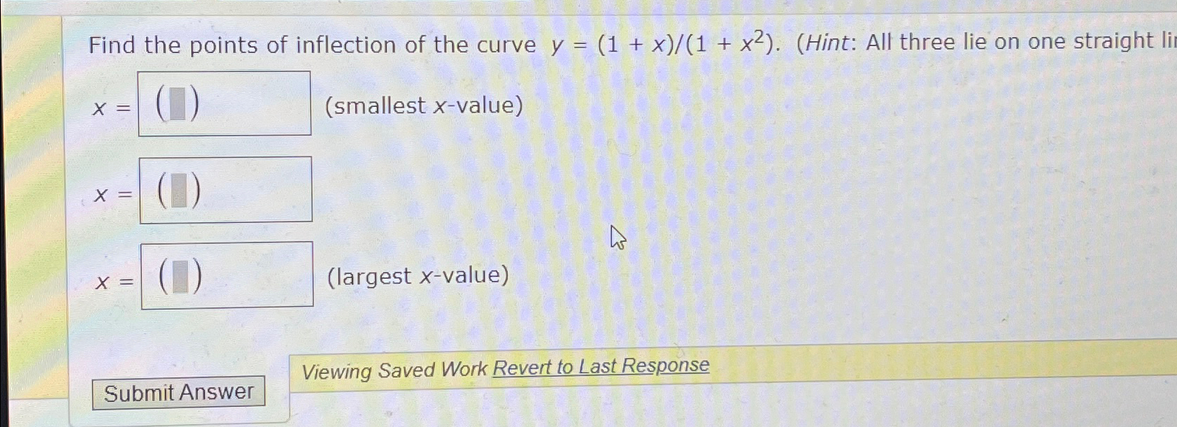 Solved Find the points of inflection of the curve | Chegg.com