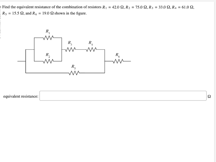 Solved Find the equivalent resistance of ﻿the combination of | Chegg.com