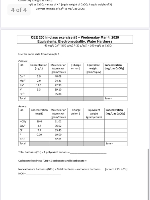 Solved Electroneutrality (balance of charges) General | Chegg.com