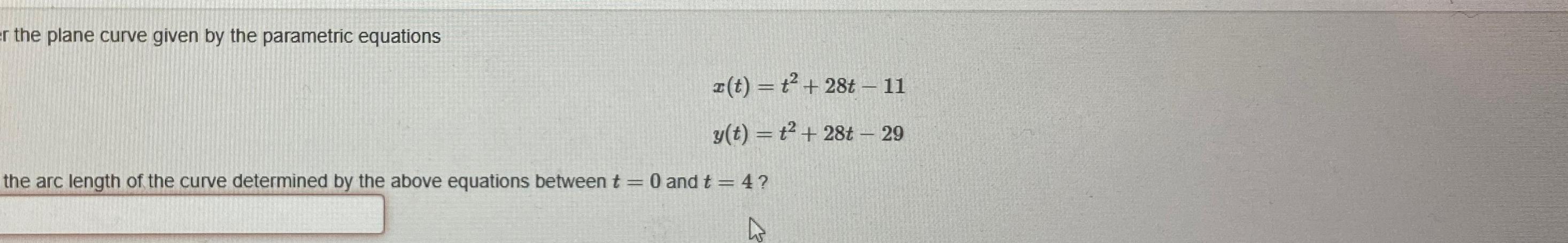 Solved Considerr the plane curve given by the parametric | Chegg.com