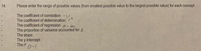 Solved Please enter the range of possible values (from | Chegg.com