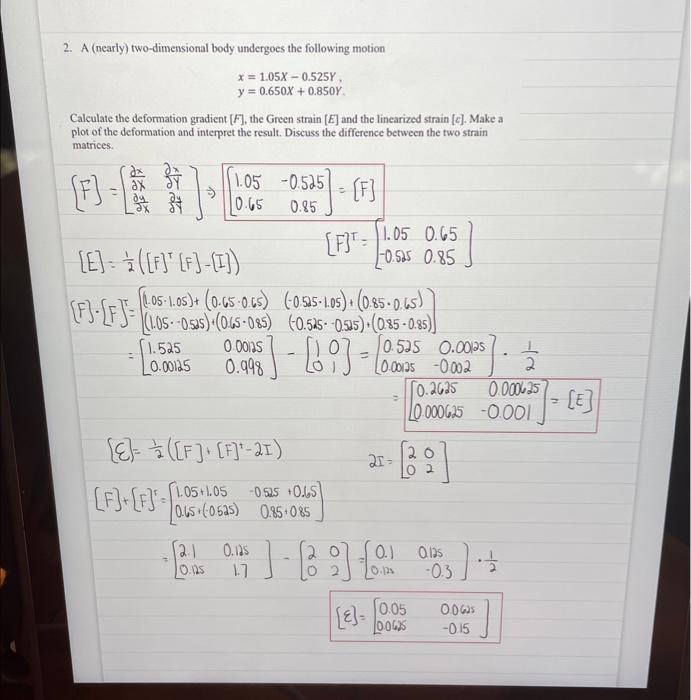 Solved please make a plot of the deformation and interpret | Chegg.com