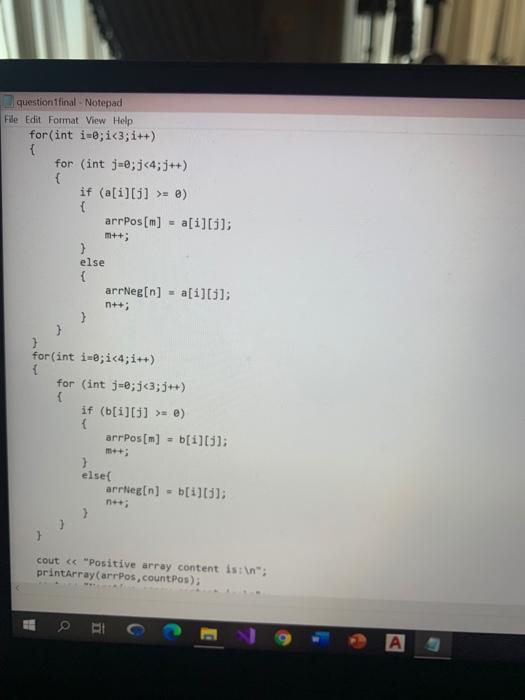 Solved In question final - Notepad File Edit Format View | Chegg.com