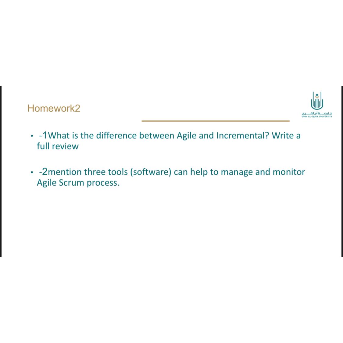 Solved Homework2-1 ﻿What is the difference between Agile and | Chegg.com