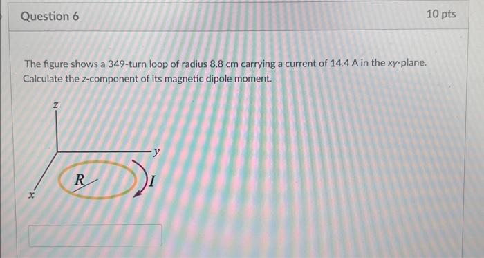Solved The figure shows a 349-turn loop of radius 8.8 cm | Chegg.com