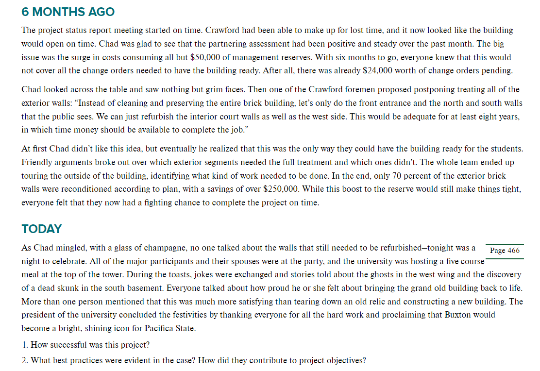 Solved 6 ﻿MONTHS AGOThe project status report meeting | Chegg.com