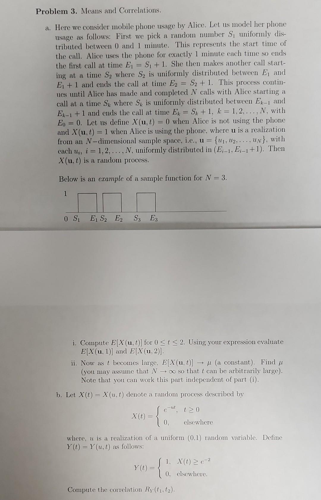 Solved Problem 3. Means and Correlations. a. Here we | Chegg.com