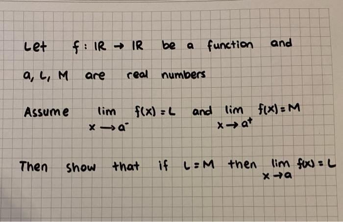 Solved Let f:R→R be a function and a,b,M are real numbers | Chegg.com