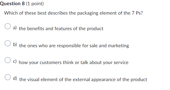 Solved Question 6 (1 ﻿point)Question 8 (1 ﻿point)Which of | Chegg.com