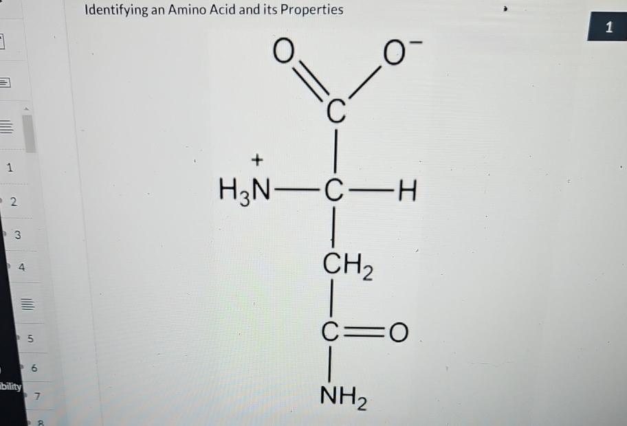 Solved Identifying an Amino Acid and its Properties | Chegg.com