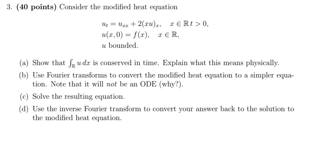 Solved Consider the modified heat | Chegg.com