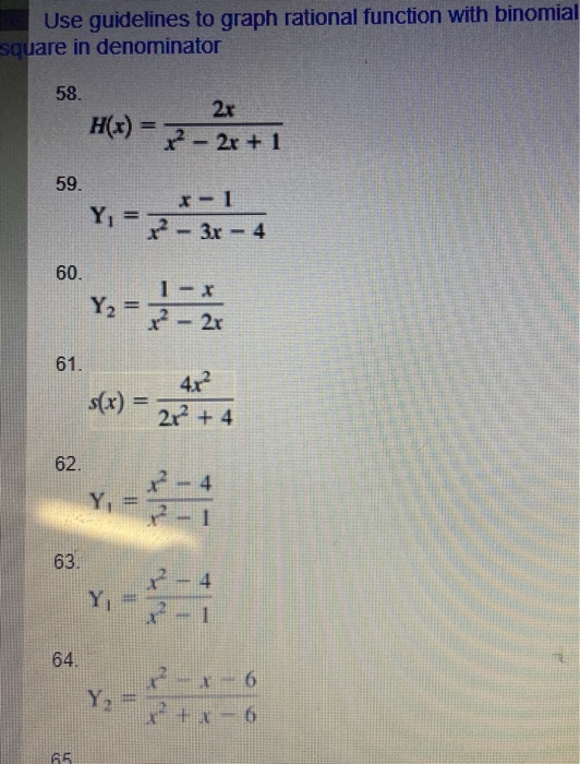 Solved Use guidelines to graph rational function with | Chegg.com