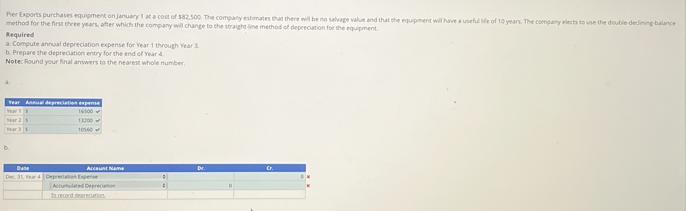 Solved Recording Depreciation with a Change in Depreciation | Chegg.com