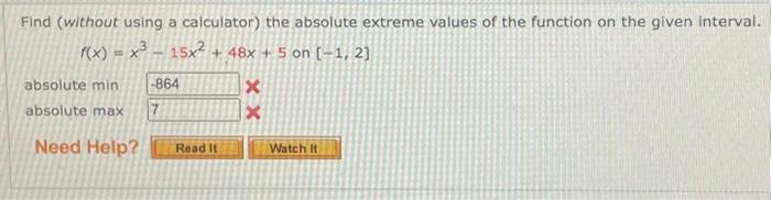 Solved Find (without using a calculator) the absolute | Chegg.com