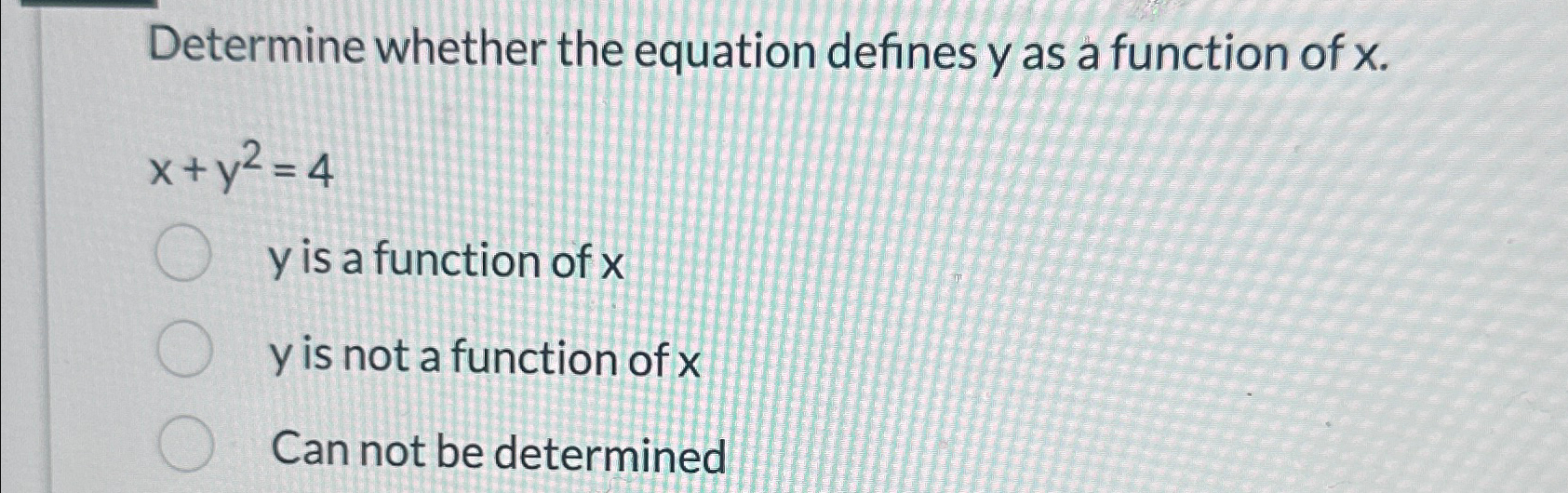 Solved Determine whether the equation defines y ﻿as a | Chegg.com
