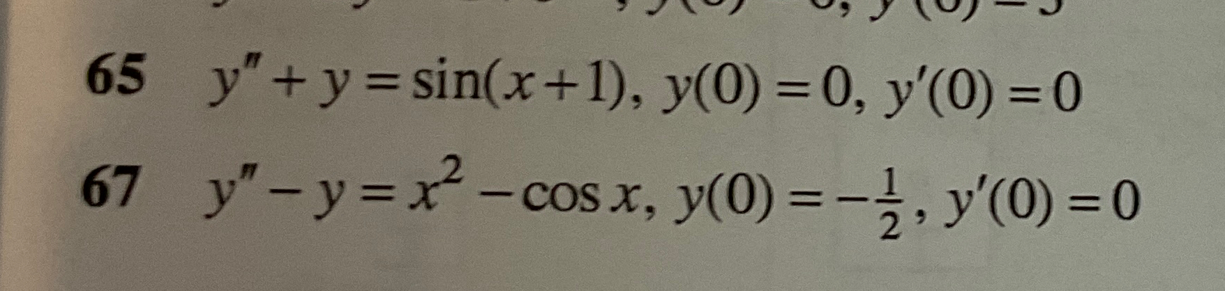 Solved Nonhomogeneous, linear 2nd order ODE with constant | Chegg.com
