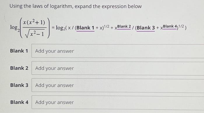 Solved Using the laws of logarithm, expand the expression | Chegg.com