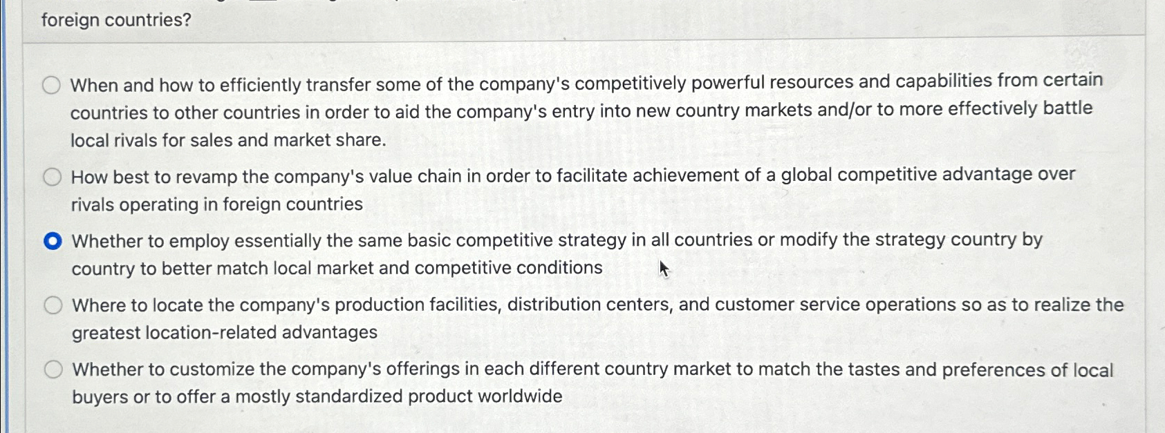 Solved foreign countries?When and how to efficiently | Chegg.com