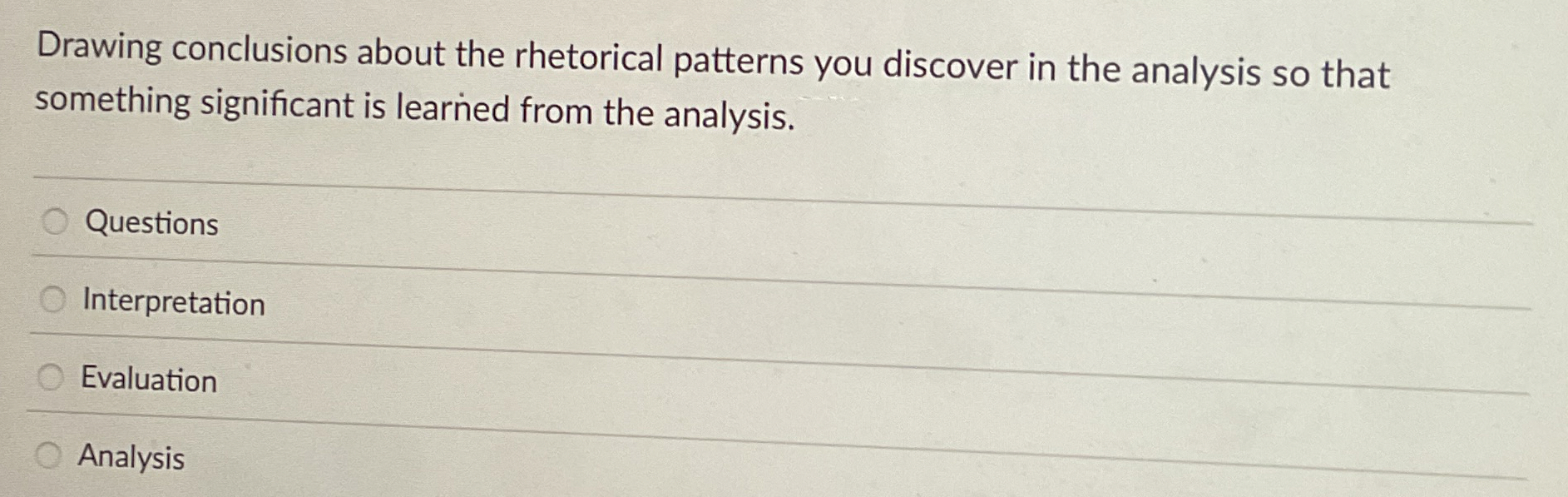 Solved Drawing conclusions about the rhetorical patterns you | Chegg.com