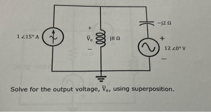 Solved Solve for the output voltage, v0, using | Chegg.com