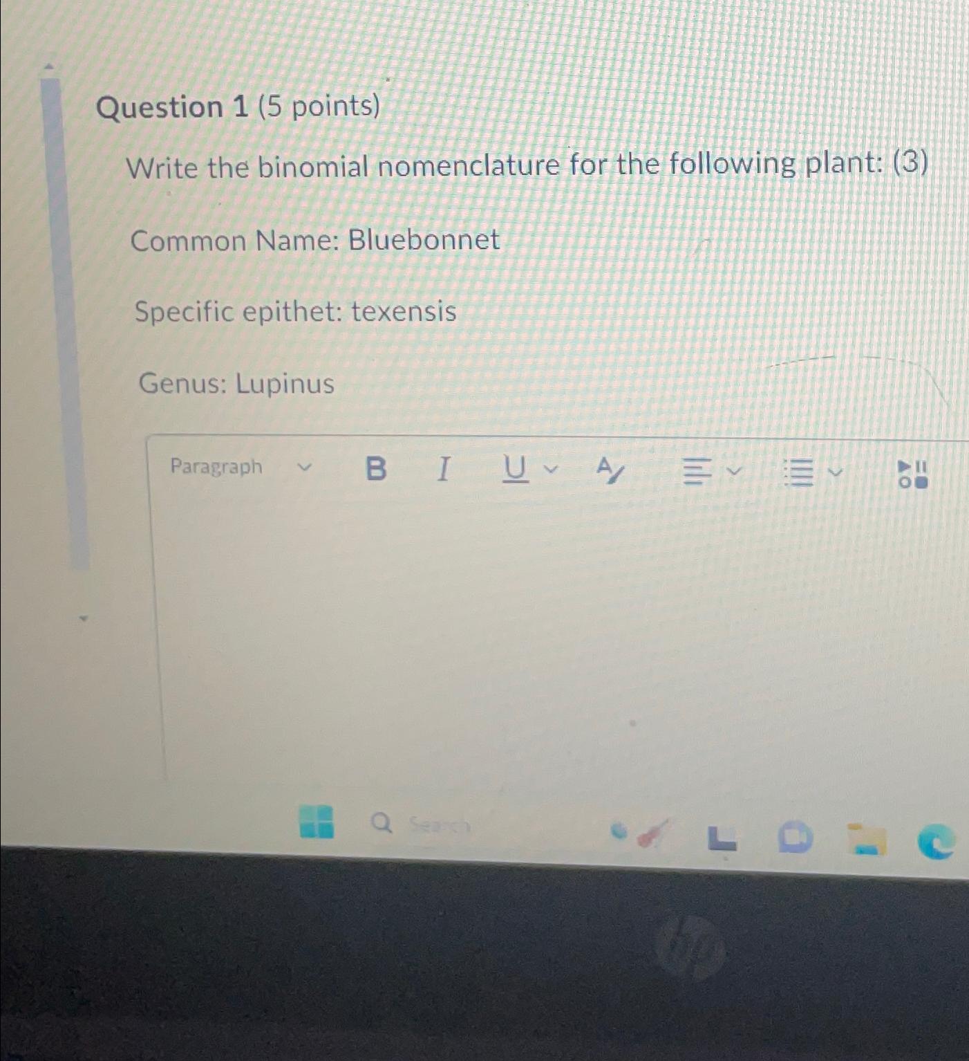 Solved Question 1 (5 points)Write the binomial nomenclature | Chegg.com Solved Question 1 (5 points)Write the binomial nomenclature | Chegg.com
