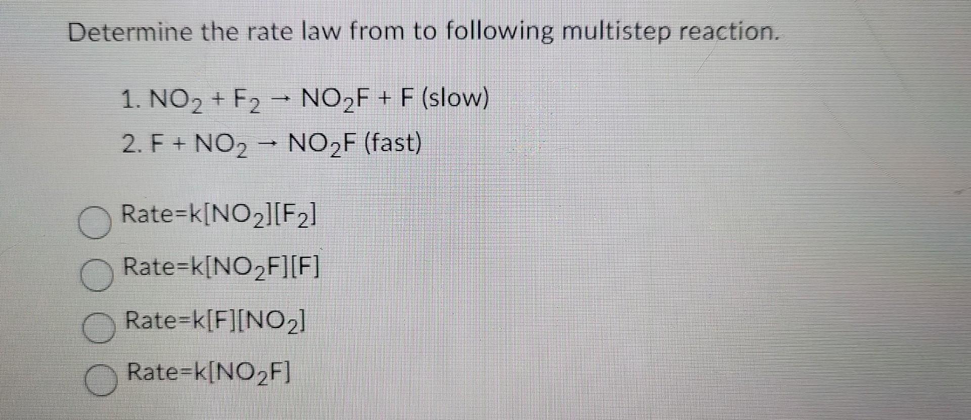 Solved Determine the rate law from to following multistep | Chegg.com