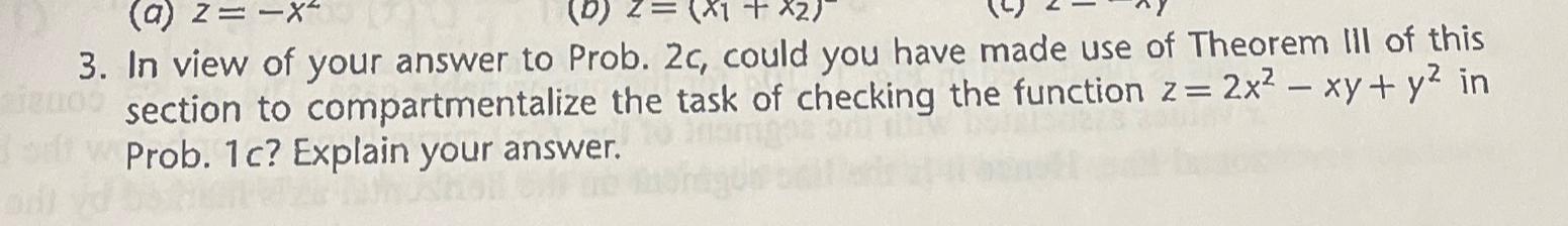 Solved In view of your answer to Prob. 2c, ﻿could you have | Chegg.com