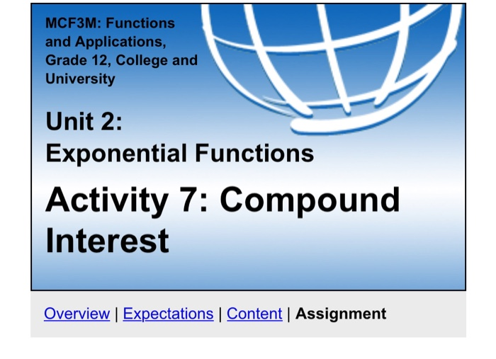 Solved MCF3M: Functions and Applications, Grade 12, College | Chegg.com