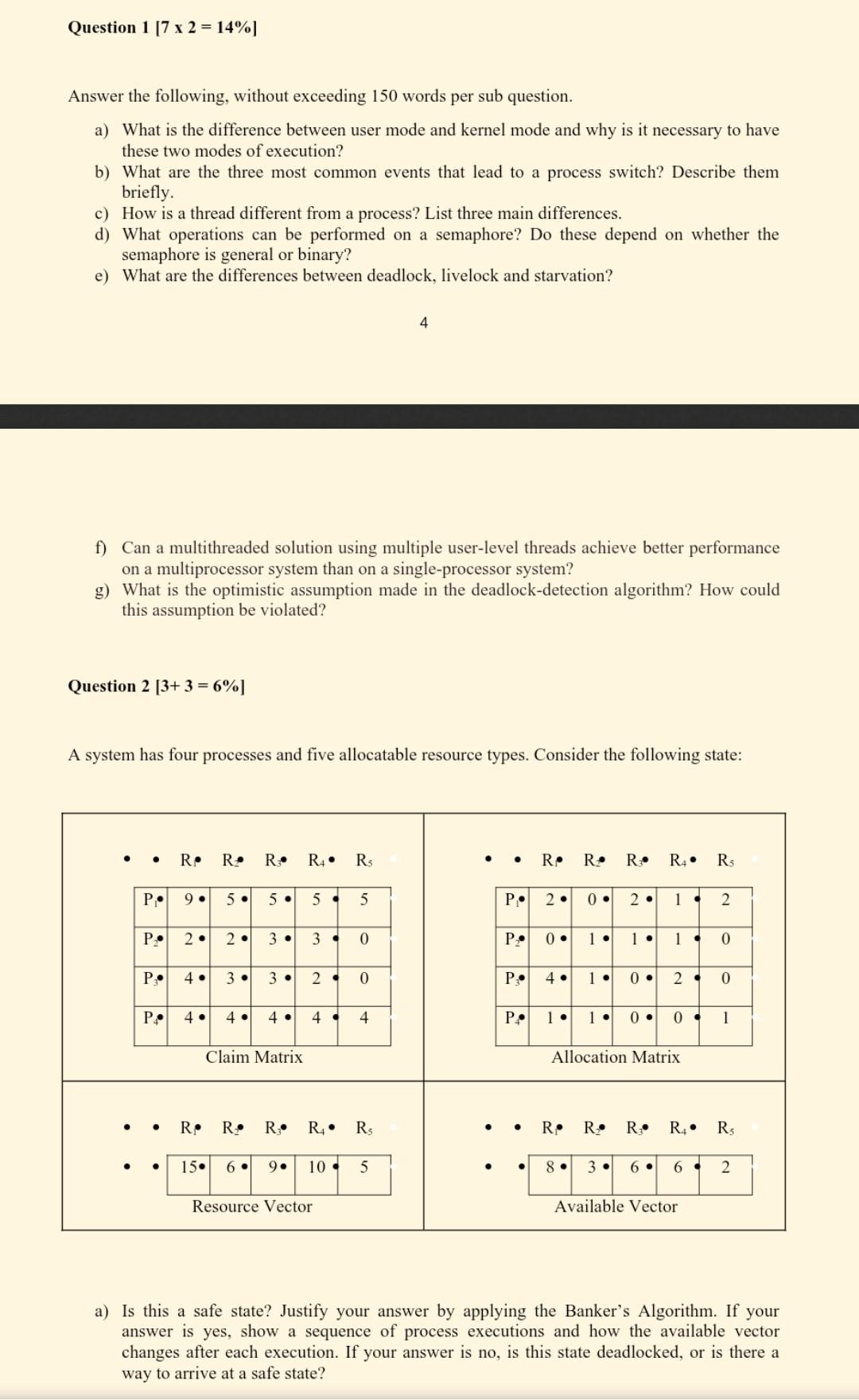 Solved Question 1[7×2=14%] Answer the following, without | Chegg.com
