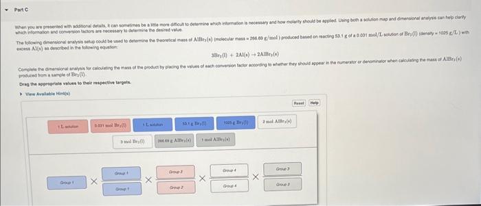 Solved (Part B in Text) Dimensional analysis simply refers | Chegg.com