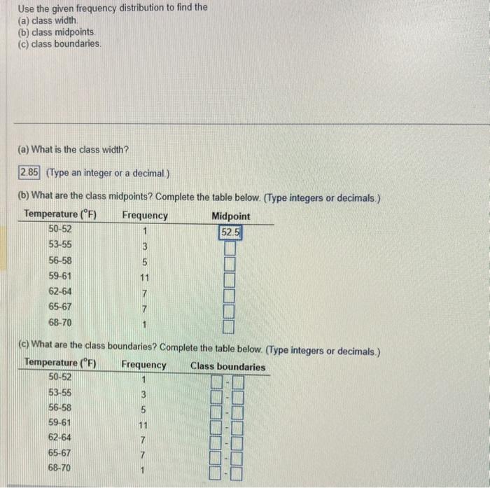 Use the given frequency distribution to find the (a) | Chegg.com