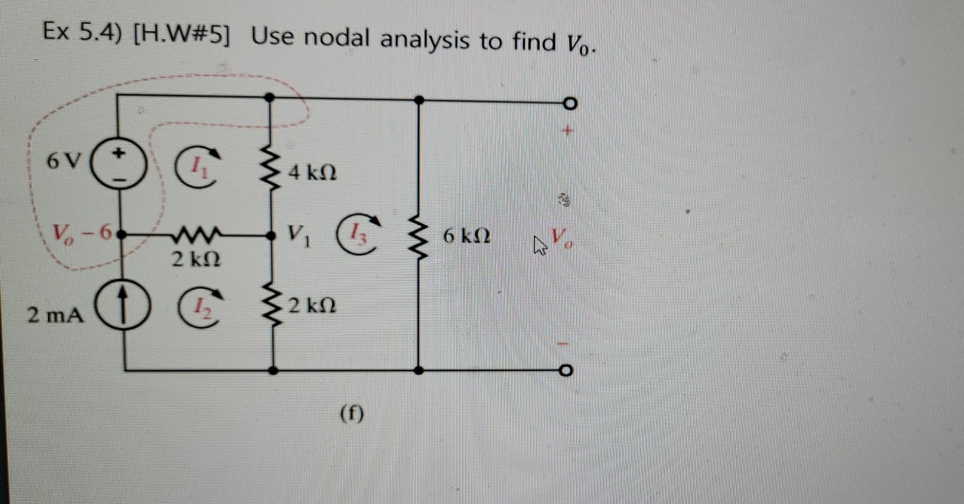 Solved E3.9) (H.W#1] Find V, by using the loop analysis and | Chegg.com
