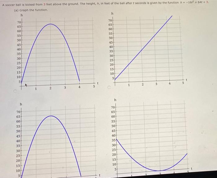 Solved part B) At what time is the height of the ball 51 | Chegg.com