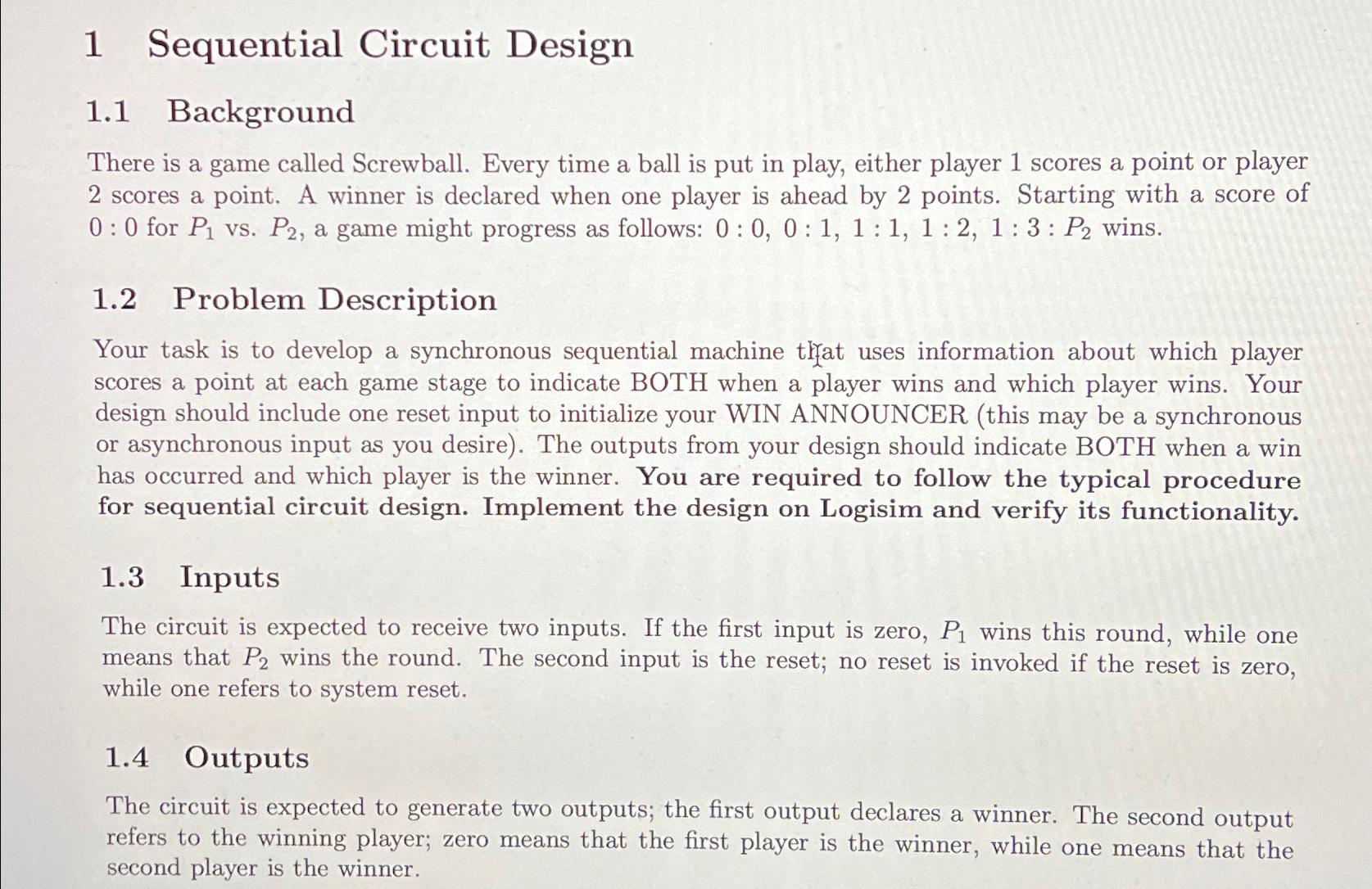 Solved 1 ﻿Sequential Circuit Design1.1 ﻿BackgroundThere is a | Chegg.com