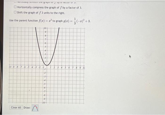 Solved Use the parent function f(x)=x2 and transformation | Chegg.com