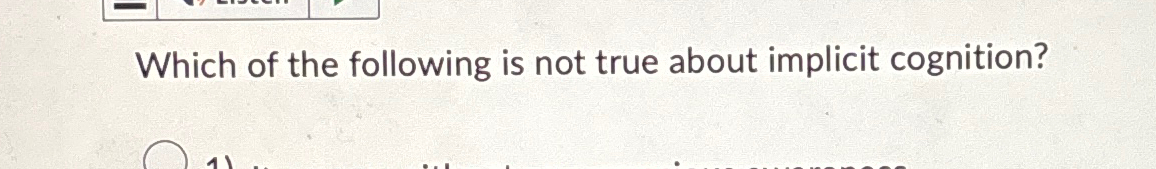 Solved Which of the following is not true about implicit | Chegg.com