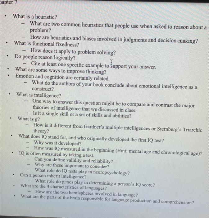 Solved What is a heuristic? - What are two common heuristics | Chegg.com