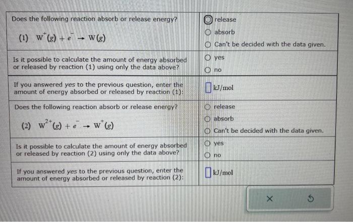 Solved Consider the following data for tungsten:Does the | Chegg.com
