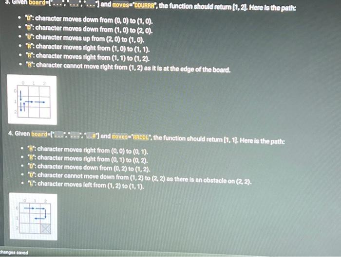 Solved There is a game character moving on a rectangular | Chegg.com