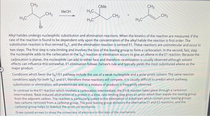 Solved Alkyl halides undergo nucleophilic substitution and | Chegg.com