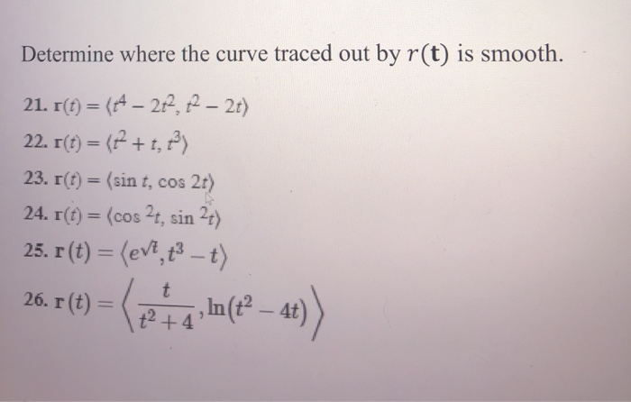 Solved Determine where the curve traced out by r(t) is | Chegg.com