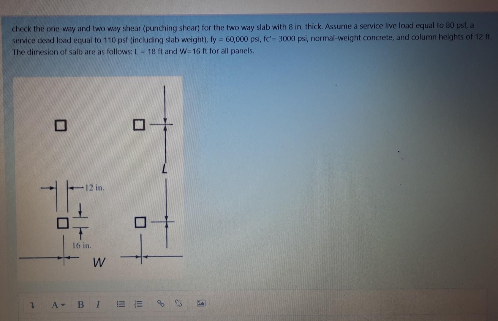Solved check the one-way and two way shear (punching shear) | Chegg.com