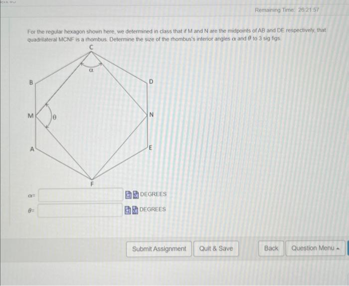 Solved For the regular hexagon shown here, we determined in | Chegg.com