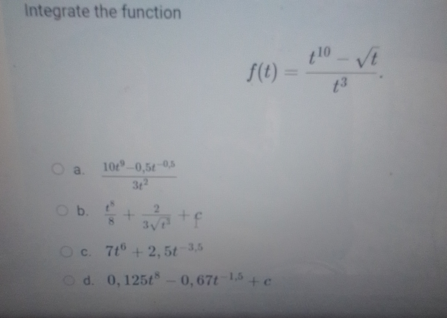 Solved Integrate the | Chegg.com