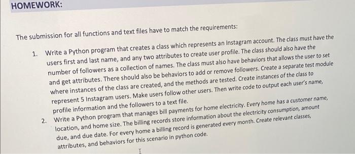 Solved The submission for all functions and text files have | Chegg.com