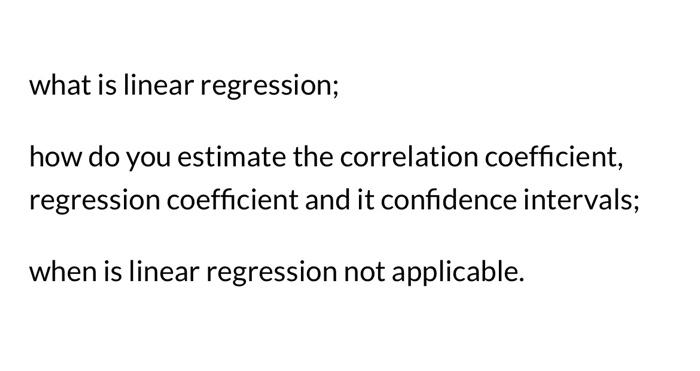 Solved what is linear regression; how do you estimate the | Chegg.com