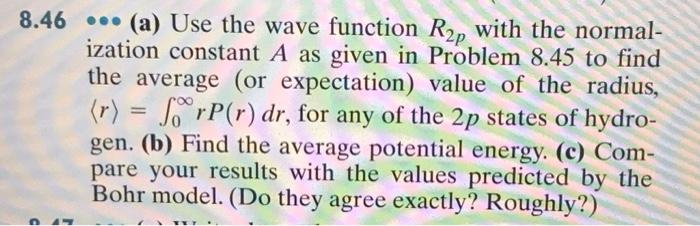 answer question 8.46 only..... question 8.45 | Chegg.com
