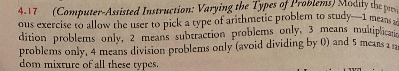Solved (Computer-Assisted Instruction: Varying the Types of | Chegg.com
