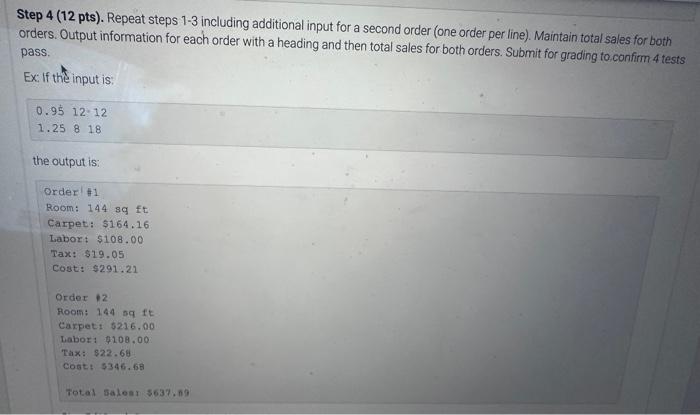 Solved Step 4 (12 pts). Repeat steps 1-3 including | Chegg.com Solved Step 4 (12 pts). Repeat steps 1-3 including | Chegg.com